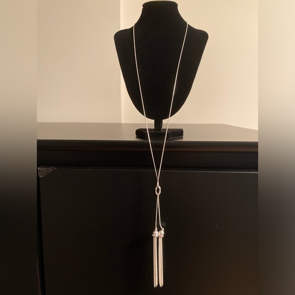 INC International Concepts | Jewelry | Inc Long Silver Tone Necklace ...